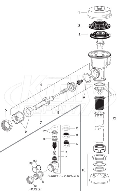 Sloan Royal II Flushometer Parts Breakdown | SloanPlumbingParts.com Sloan Royal II Flushometer Parts Breakdown | SloanPlumbingParts.com